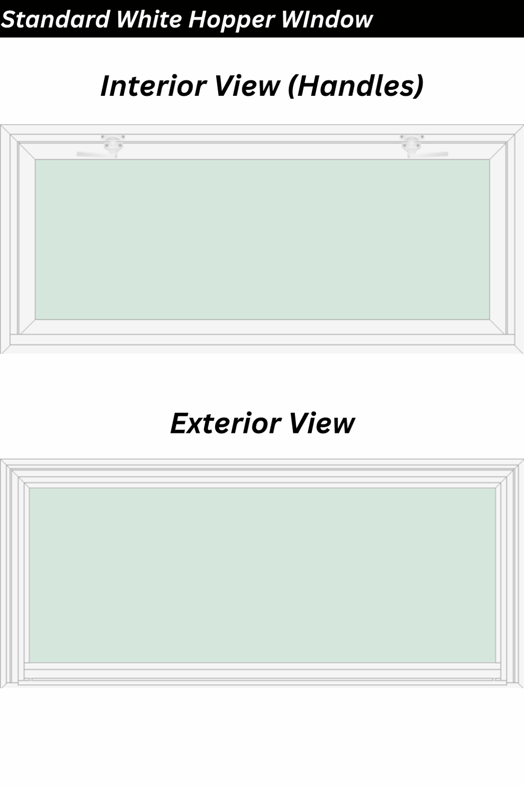 Standard Vinyl Hopper Windows | WholesaleVinylWindows.com