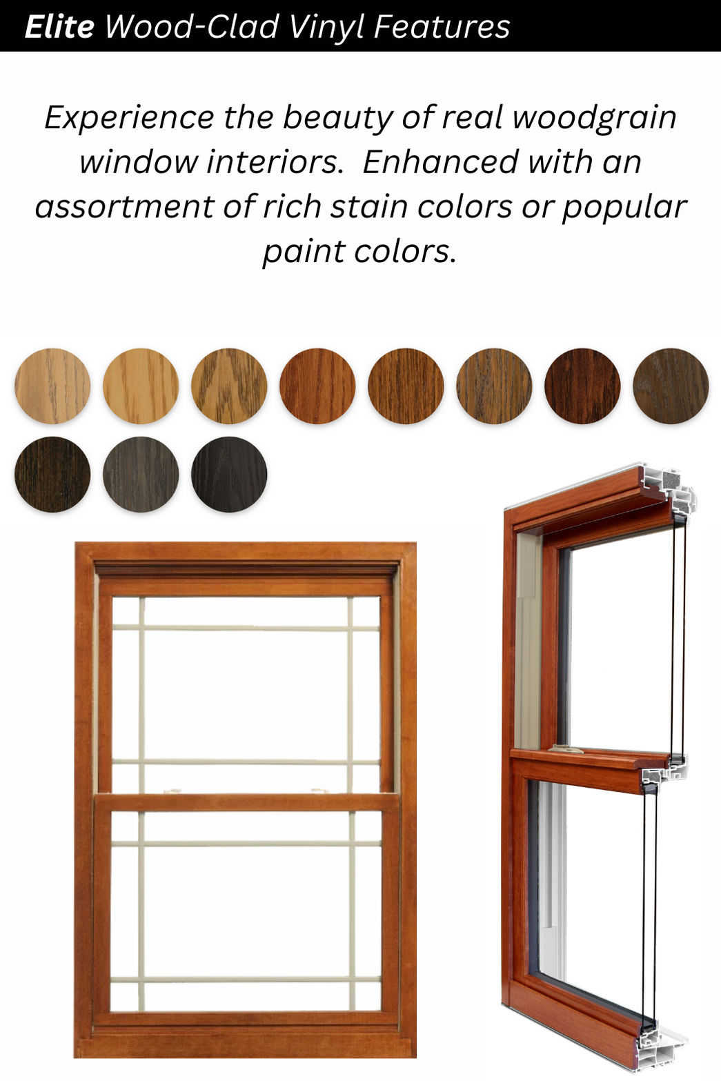 Elite Wood-Clad Vinyl Double Hung Windows | WholesaleVinylWindows.com